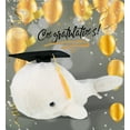 DolliBu White Whale Large Graduation Plush Toy - Super Soft Plush ...