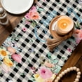 Spring Gnomes Floral Table Runner Linen Burlap Table Runner 72 Inches ...