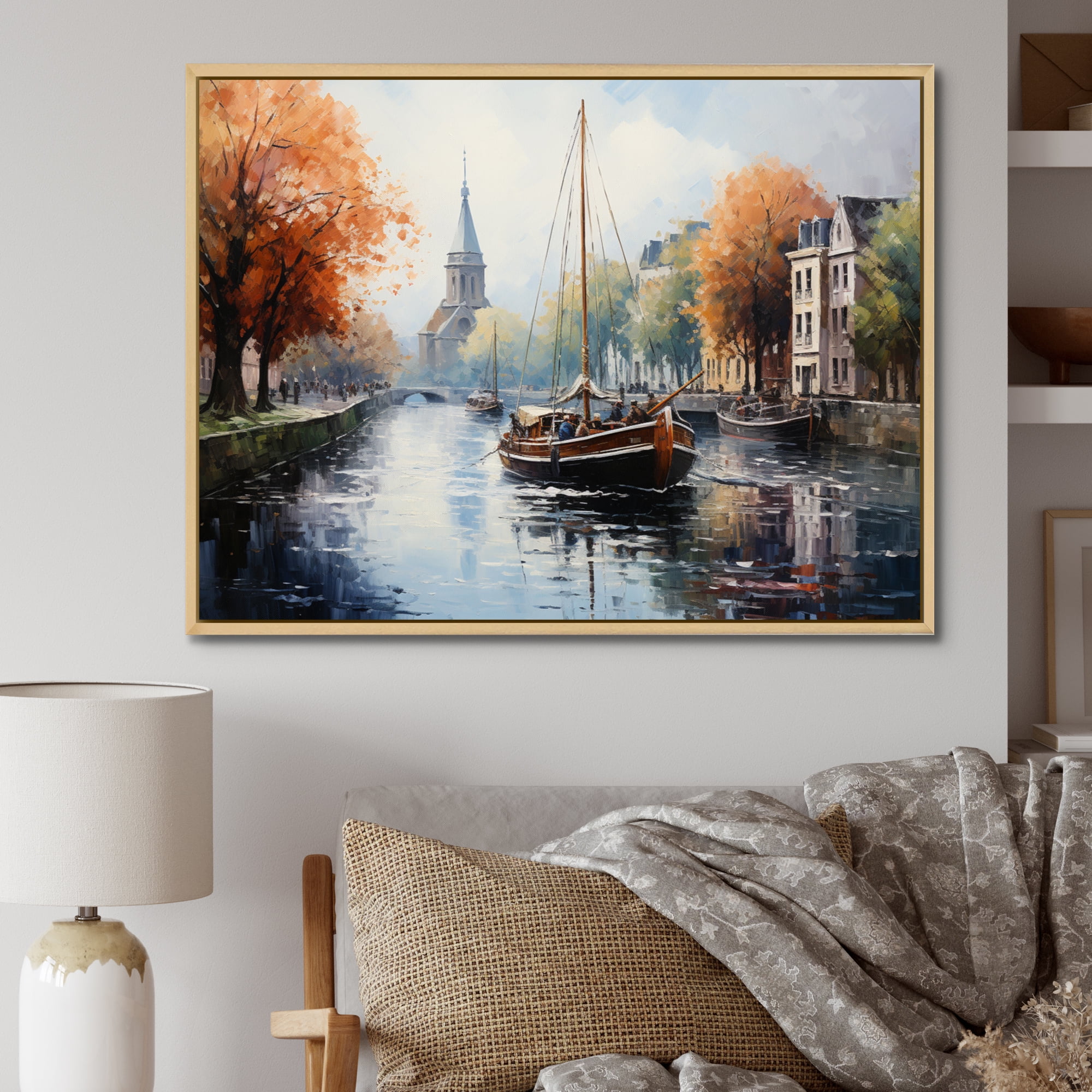 Click here for Designart Canals Oversized Framed Wall Art Decor... prices