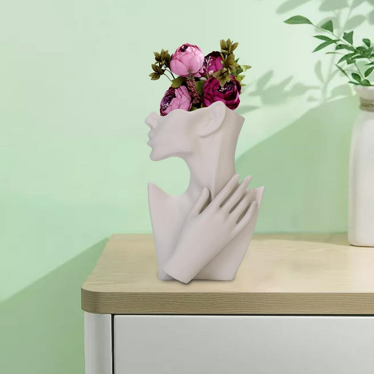 Ceramics Statue Flower Vase Planter Indoor Boho Minimalist Ceramics Statue Flower Vase Planter Indoor Boho Minimalist