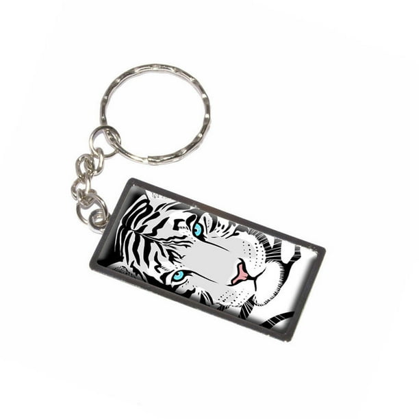 Tiger Bengal Siberian White Big Cat Keychain Key Chain Ring - Walmart.com