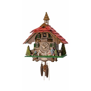 Minimalist Cuckoo Clock with Chimer, Pendulum, Battery Powered Bird ...