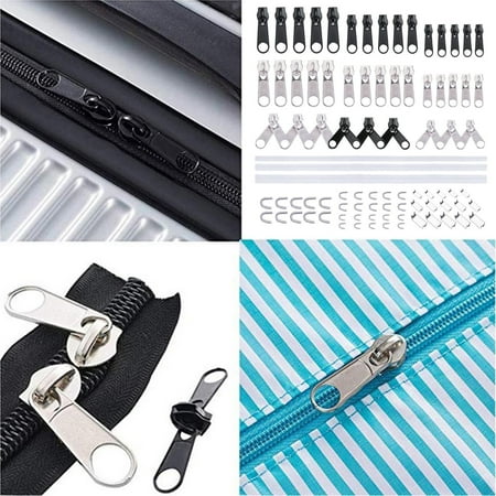 87 Pieces Universal Zipper Repair Zipper Heads Zipper Replacement A ...