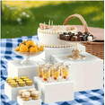 Buffet Risers and Display Stands, 6-Pack Food Risers for Dessert Table ...