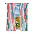 Abstract Stripes Sheer Curtains for Living Room Bedroom, Geometric ...
