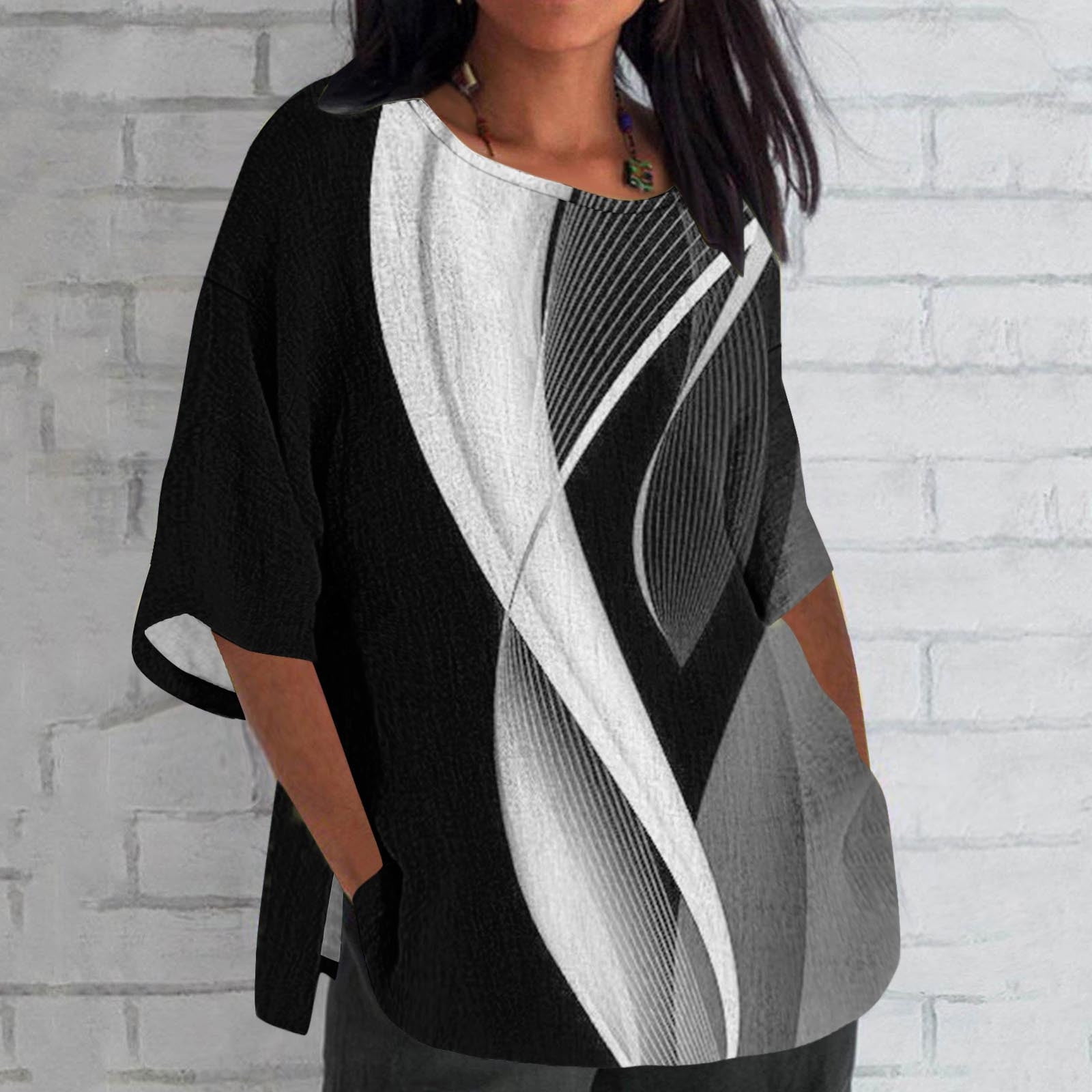 Click here for Jsaierl 3/4 Sleeve Tops For Women Fall Casual Crew... prices