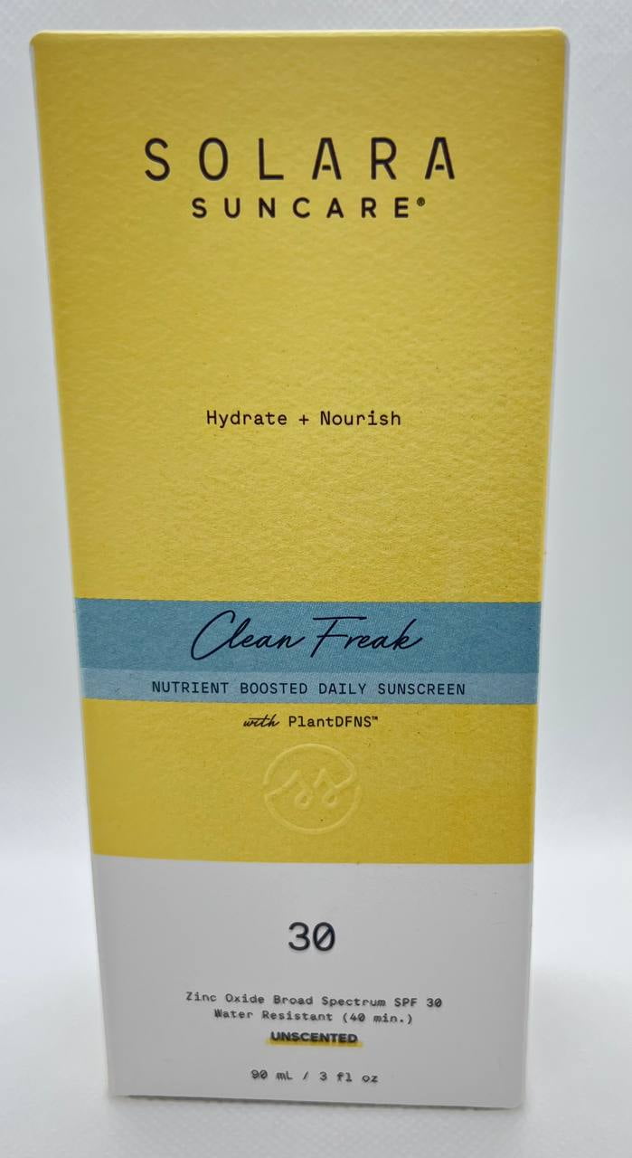 SOLARA SUNCARE Clean Freak Nutrient Boosted Unscented Daily Sunscreen SPF 30 - Walmart.com