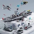 Military Navy War Chariot Ship Building Blocks Army Boat Plane Model ...