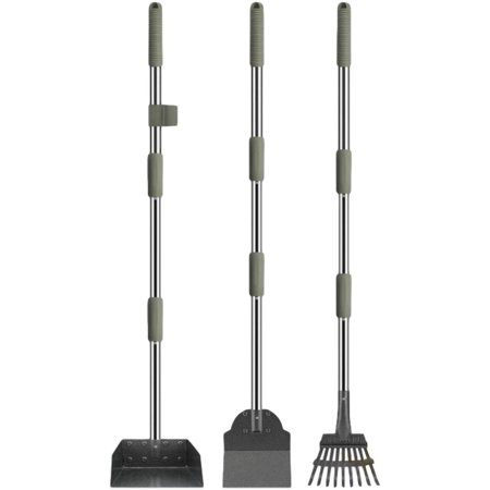 Dog Pooper Scooper, Adjustable Rake and Free Spade Poop Scoop, Pet ...