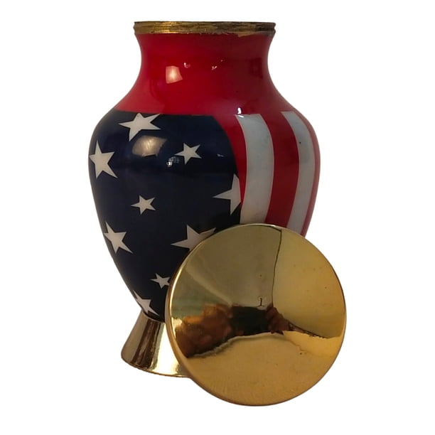American Flag Mini Keepsake Cremation Urn for Patriots, Firefighters ...