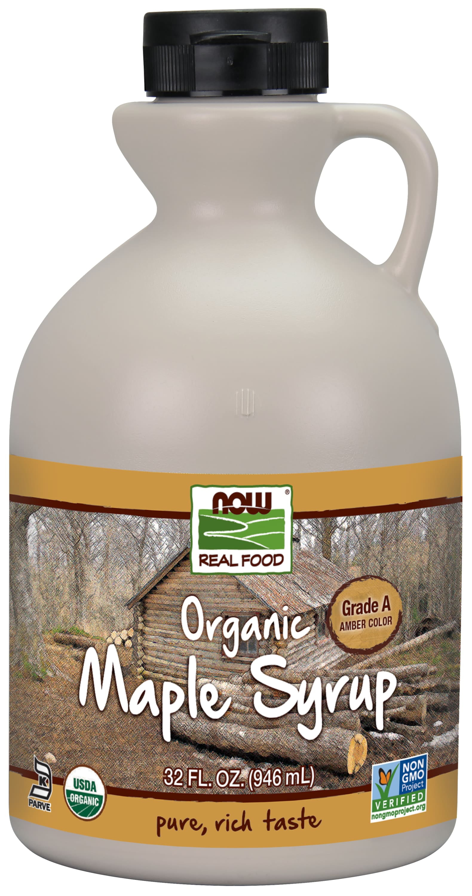 NOW Foods, Certified Organic Maple Syrup, Grade A Amber Color, 100% ...