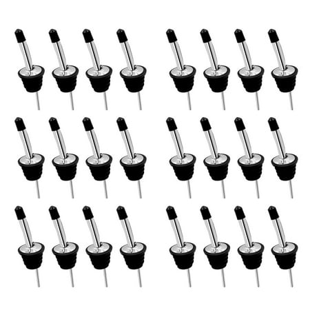Aoresac 24 Packs Liquor Bottle Pourers for Alcohol Stainless Steal ...
