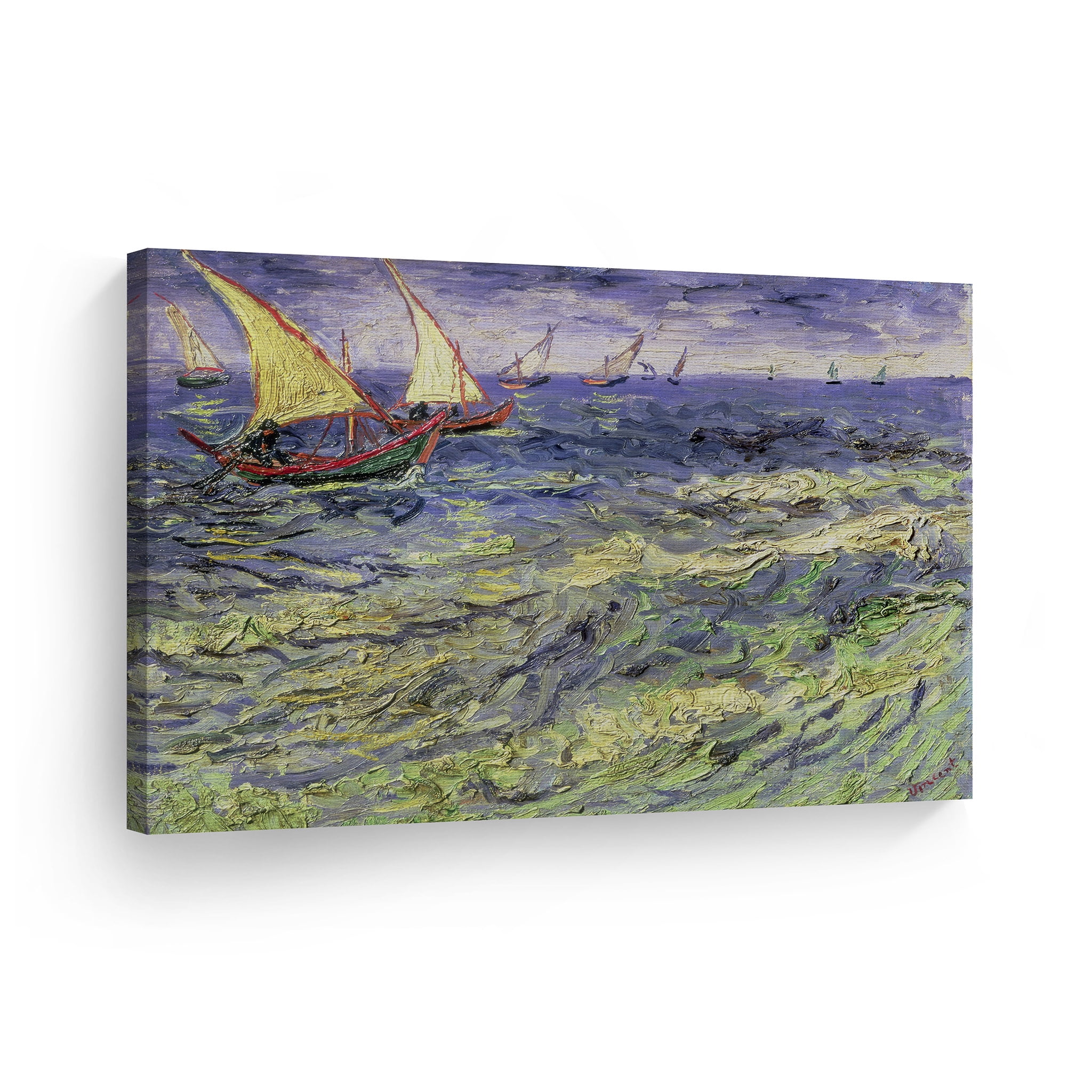 Smile Art Design Vincent Van Gogh Seascape at Saintes-Maries (Fishing ...