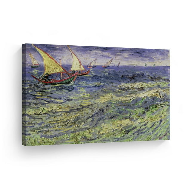 Smile Art Design Vincent Van Gogh Seascape at Saintes-Maries (Fishing ...