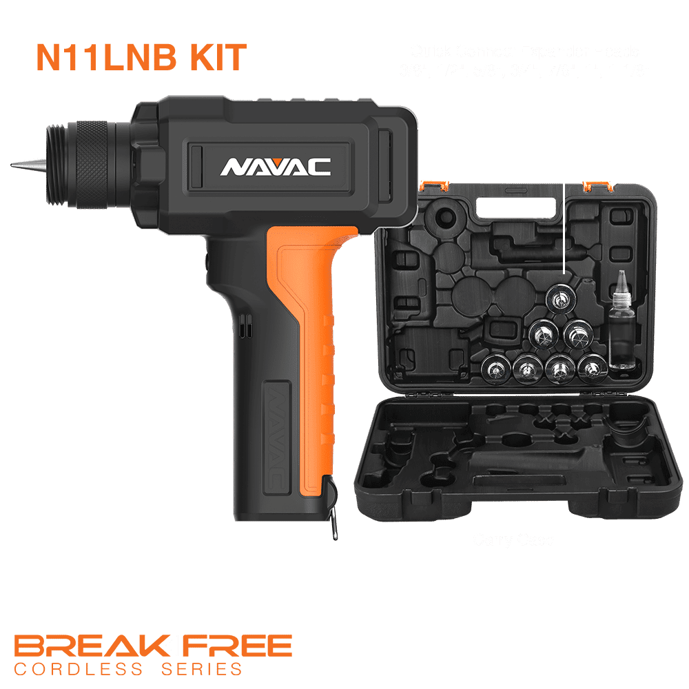 NAVAC N11LNB Power Tube Expander Kit with 7 Head Pieces - Walmart.com