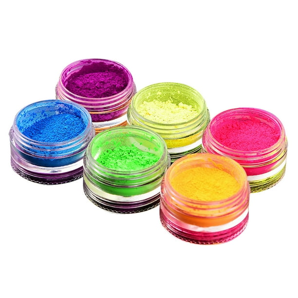 USYFAKGH 6 Colors Painted Fluorescent Powder Makeup DIY Fluorescent ...