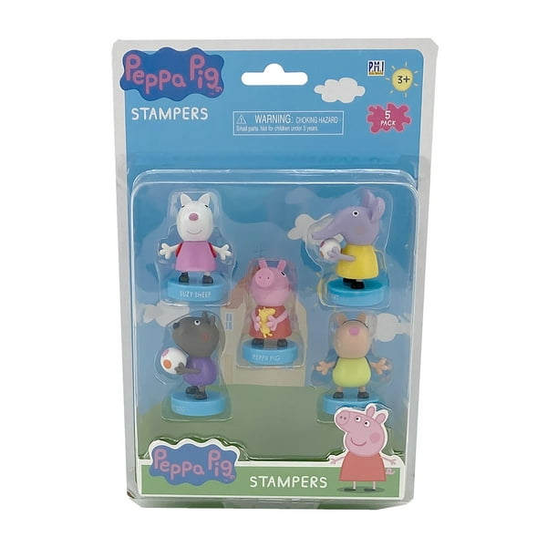 Peppa Pig 5 Piece Stamper Set including Peppa Pig, Suzy Sheep, Danny ...