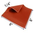 1/4" Silicone Rubber Sheet High Temp Solid Red/Orange Commercial Grade ...
