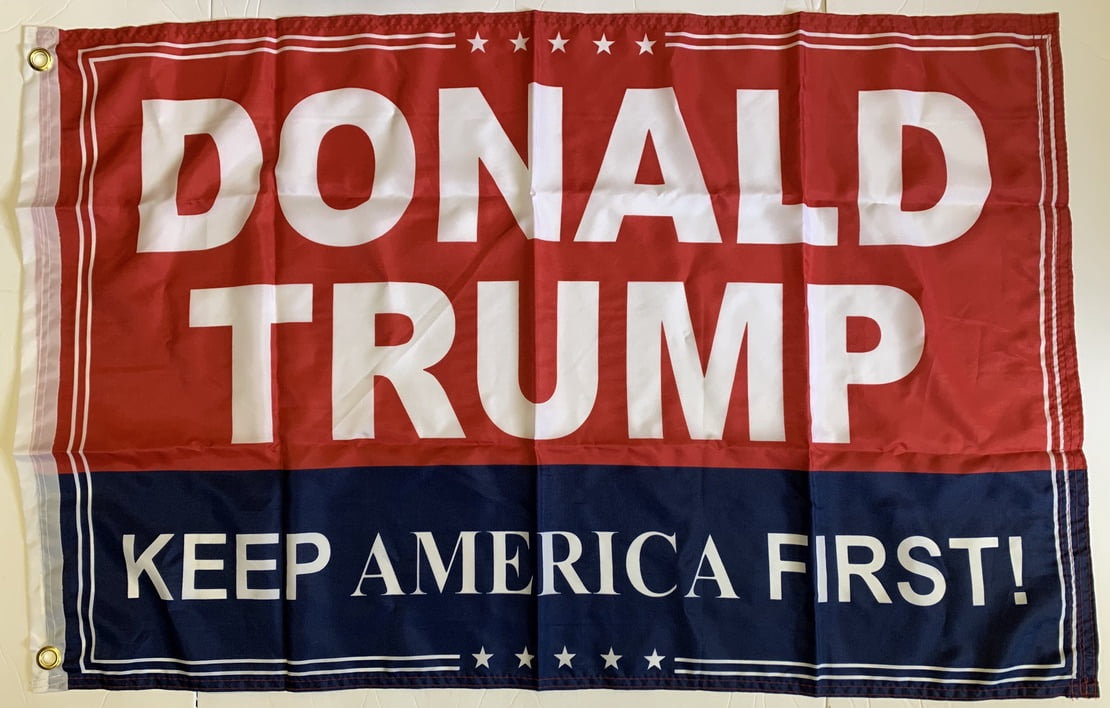 Donald Trump Keep America First KAF Red & Blue 2'X3' Flag Rough Tex ...