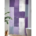 Abstract Purple Sheer Curtains 84 Inch Long 1 Panel Gray Gradient ...