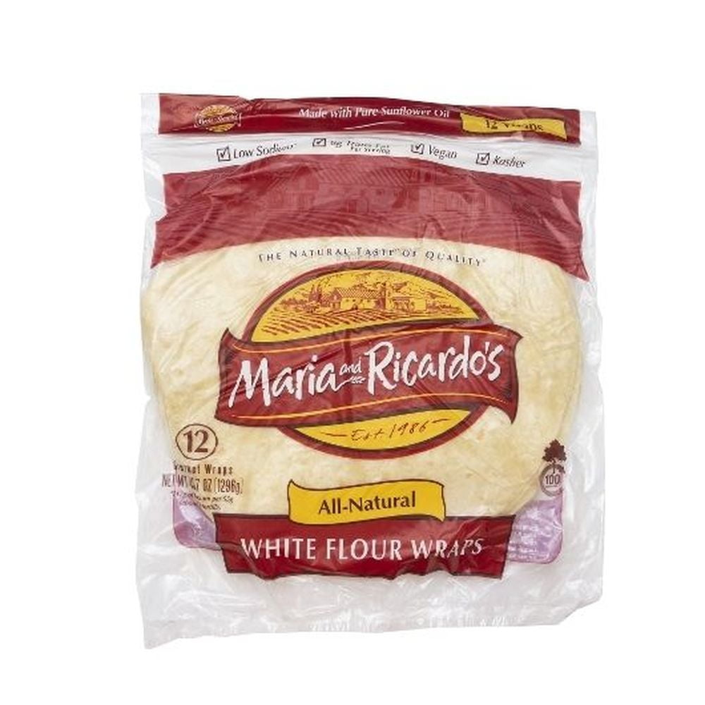 Maria and Ricardos White Flour Tortilla, 45.7 Ounce -- 12 per case ...