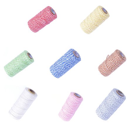 Cotton Twine Cord Double Color Holiday Twine Decorative Bakers Twine ...
