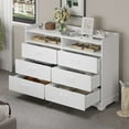 Hasuit 6 Drawers Dresser Modern Storage Tower Dressers And Chests 2
