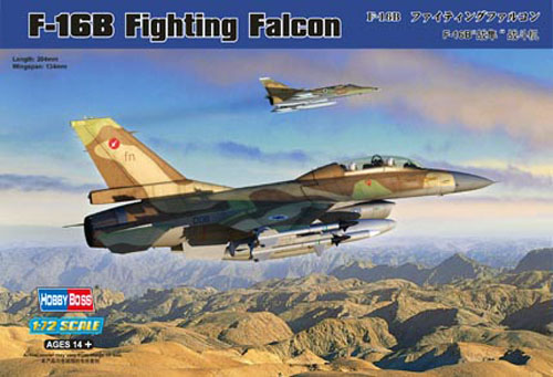 HobbyBoss 80273 Lockheed-Martin F-16B Fighting Falcon 1/72 Scale Model ...