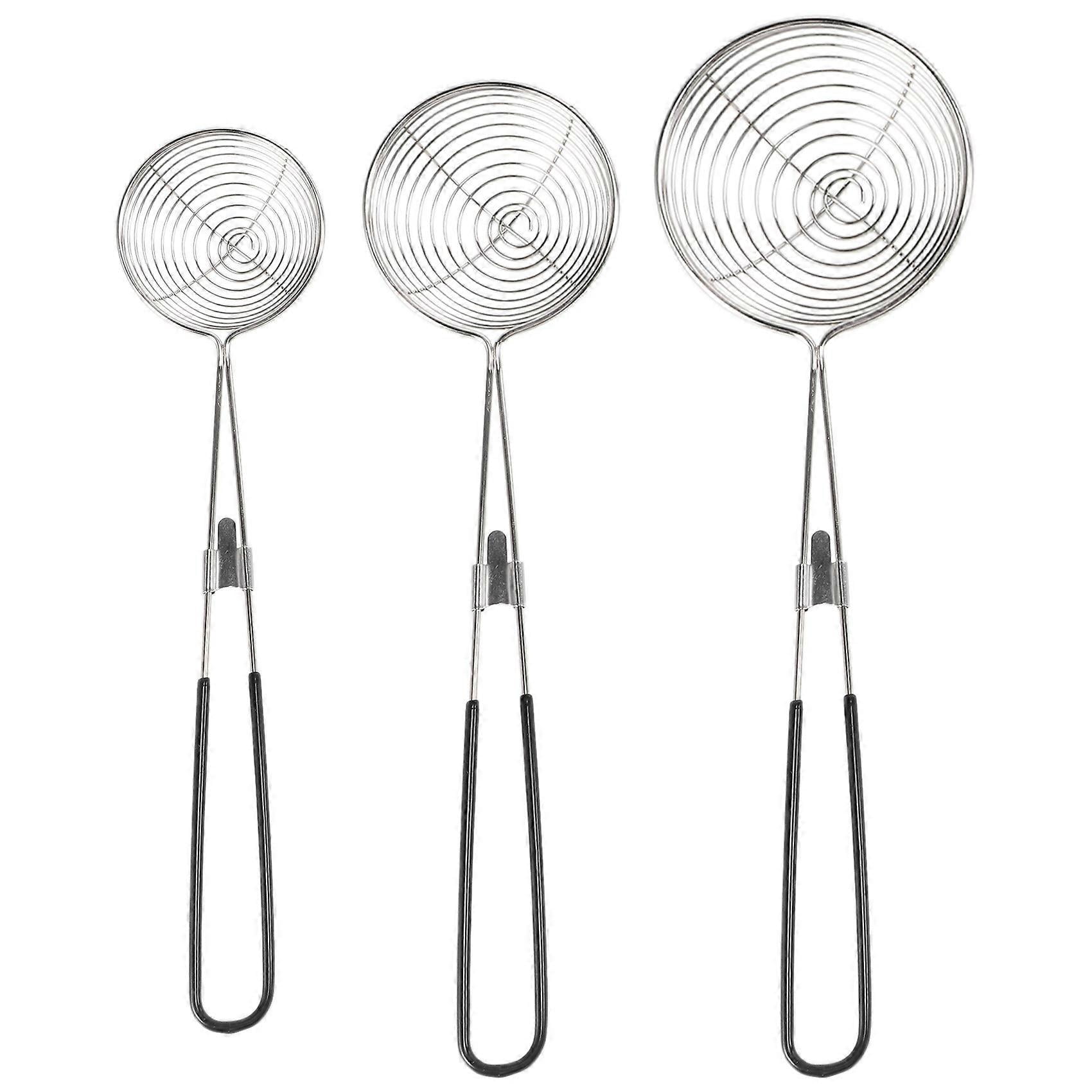 3-Piece Set of Round Hot Pot Spider Skimming Spoon Set, Mesh Spoon ...