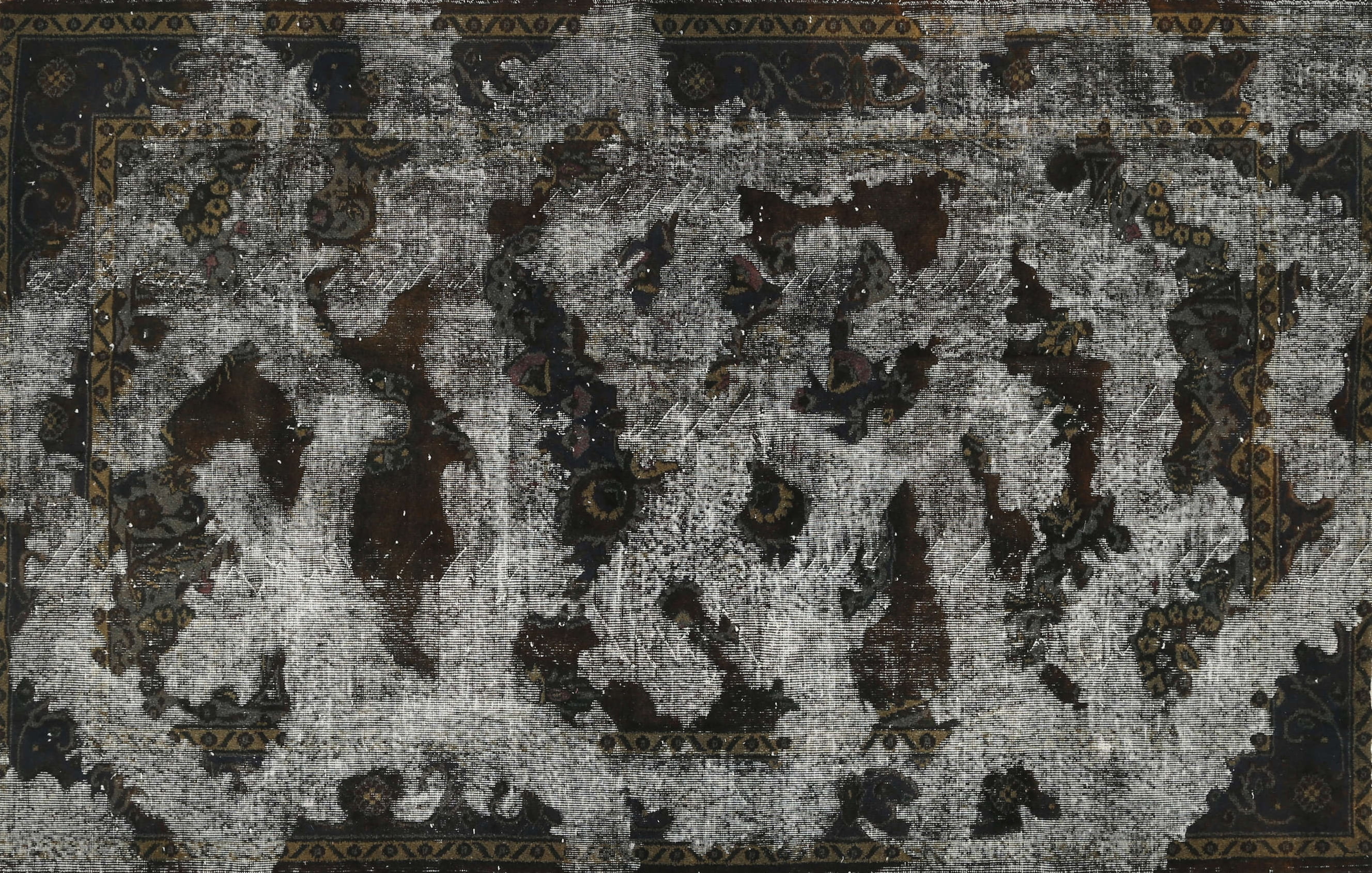 Ahgly Company Indoor Rectangle Contemporary Sage Green Persian Area ...