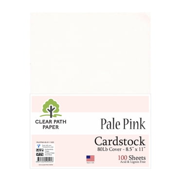 Bright Color Cardstock Paper, 65lb. 8.5 X 11 - 250 Sheets (Pink ...
