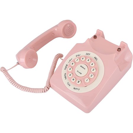 Vintage Pink Landline Telephone Plastic Home Office Retro Wire Landline ...