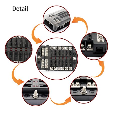 Universal DC 12-32V Truck Motorhome Coach Boat Bus Bar Power ...