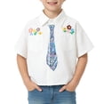CONROSES Boys Short Sleeve Tshirts Cartoon Graphic Summer Buttons T ...