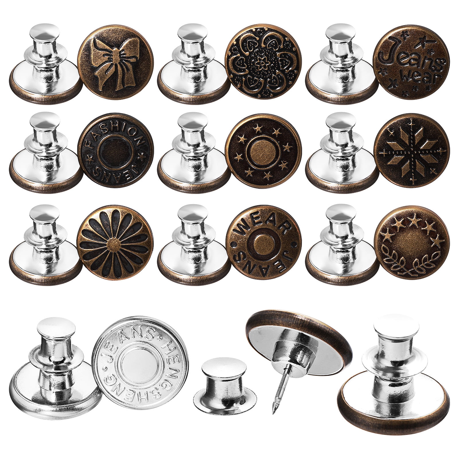 Click here for Oakleem 20pcs Jean Buttons Adjustable Detachable P... prices