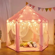 SHANNA Princess Castle Playhouse Tent for Girls with LED Star Lights ...