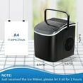 Ice Maker Machine with Scoop & Basket, Portable Self-Clean Ice Machine ...