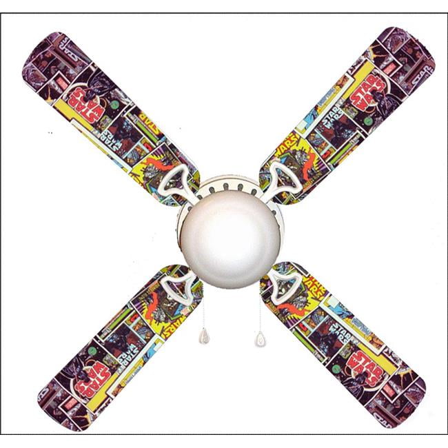 888 Cool Fans F42-0001107 42 in. Star Wars Comic Books 4-Blades Ceiling ...