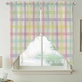 Colorful Plaid Swag Curtain Valance for Window 2 Panels Country Farm ...