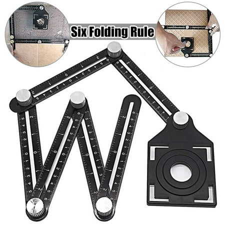 Aluminum Alloy Multi-Function Six-fold Ruler, Angle Finder Universal ...