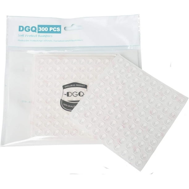 300 Pieces Clear Rubber Feet Adhesive Door Bumpers Pads 8.5 X 2.5mm ...