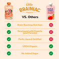 Little Brainiac Organic Fruit & Veggie Baby Food Pouch with Omega-3s ...