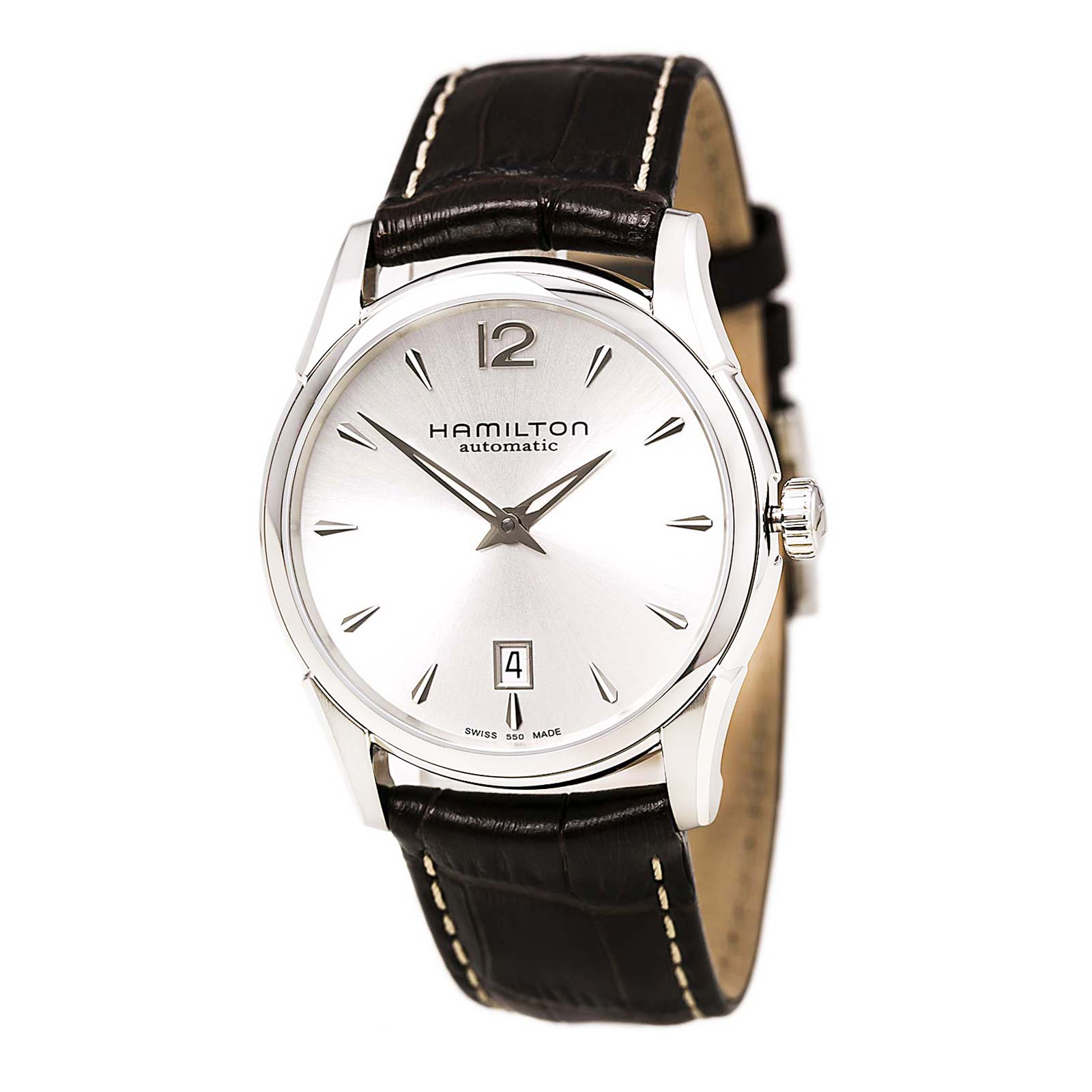 Hamilton Men's H38515555 Jazzmaster Stainless Steel Automatic Watch ...