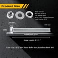 (10Set) 5/16-18 x 2-1/2" Complete Set Hex Head Screw Bolts Nuts Fender ...