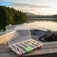 4 Pack 36-Grid Clear Plastic Organizer Box with Adjustable Dividers ...