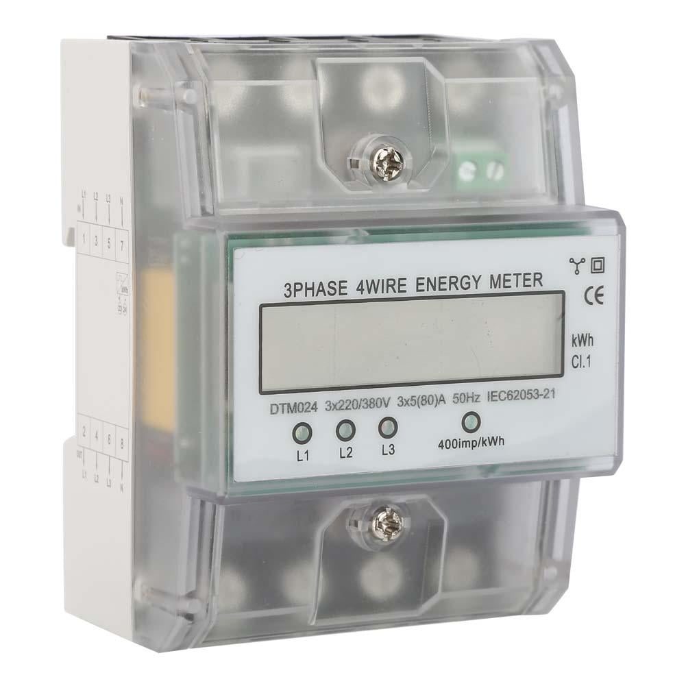 Tebru 220 380v 5 80a Energy Consumption Digital Electric Power Meter 3