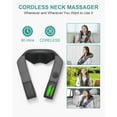 Nekteck Cordless Shiatsu Neck Massager with Heat for Pain Relief ...