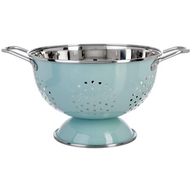 Multi-Purpose 1 Quart Colander/Strainer, Turquoise - Walmart.com
