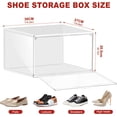 8 Pack Clear Shoe Boxes Shoe Organizer for Closet Size 12 Transparent ...