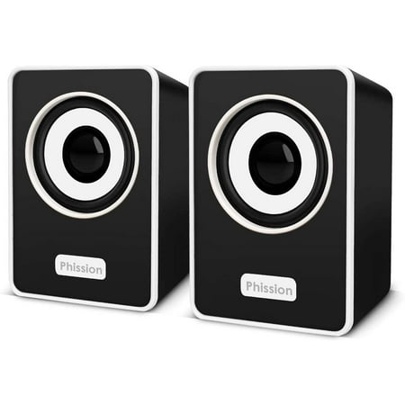 Computer Speakers, Mini Speakers, with Stereo 6W USB Power Supply 3.5 ...